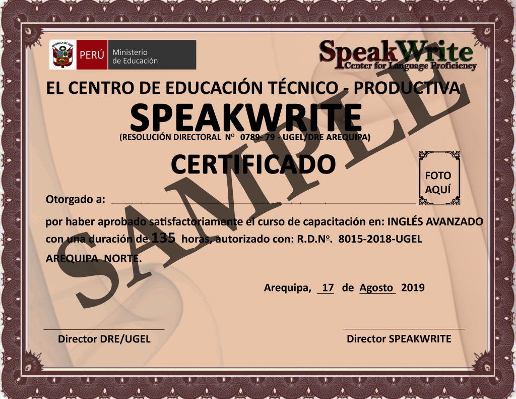 International certification – SpeakWrite International English Institute